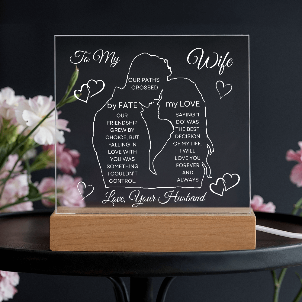 To My Wife - Acrylic Plaque – Trendy Vault Trove